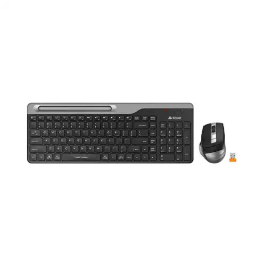A4 TECH FB2535C FSTYLER SMOKY GREY CHOCOLATE KEYCAPS MULTIMODE WIRELESS KEYBOARD & RECHARGEABLE ...